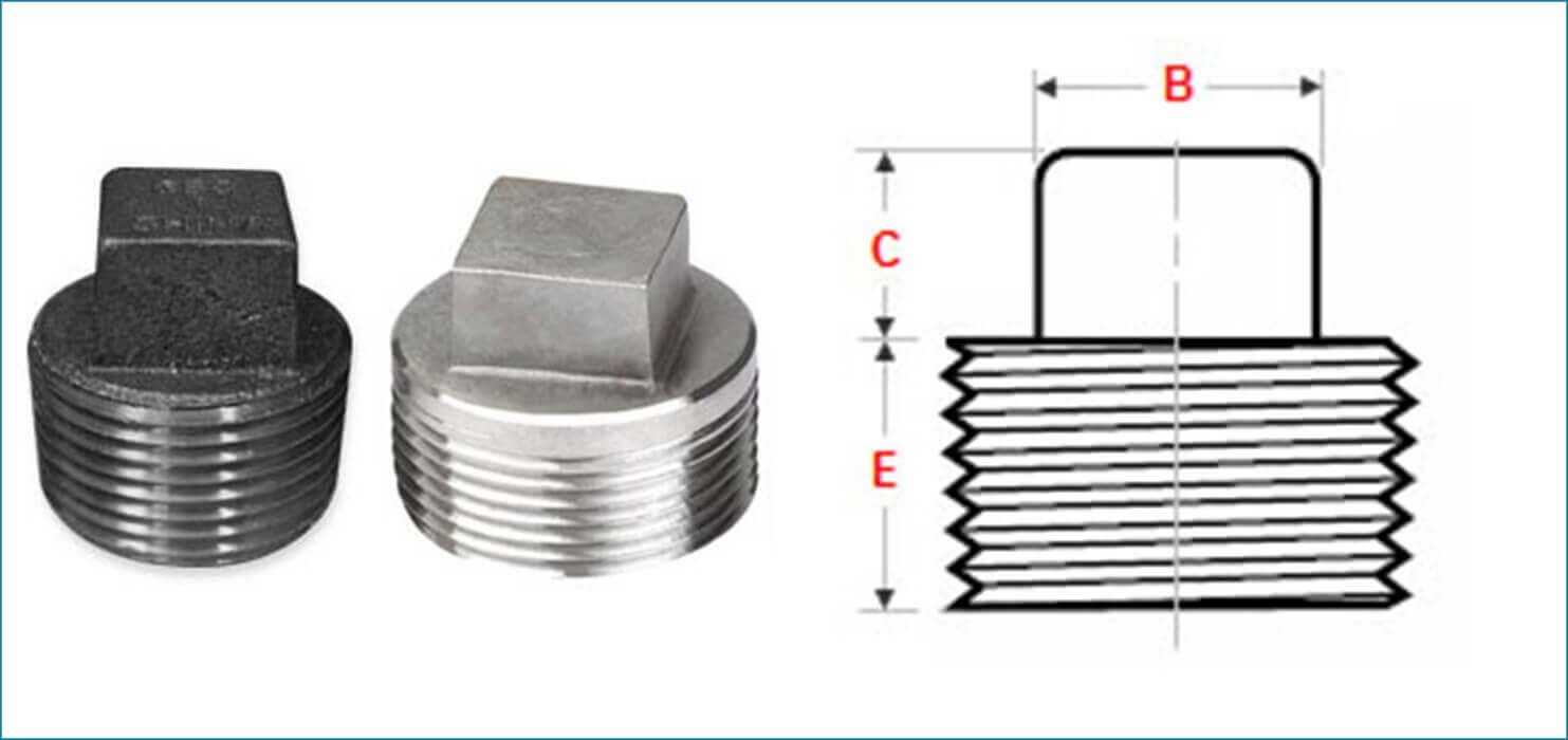 Threaded Square Head Plug - ASME B16.11 Forged…